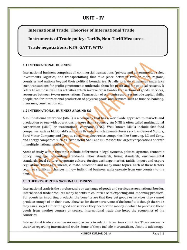 Macro Economics Unit-4 | PDF