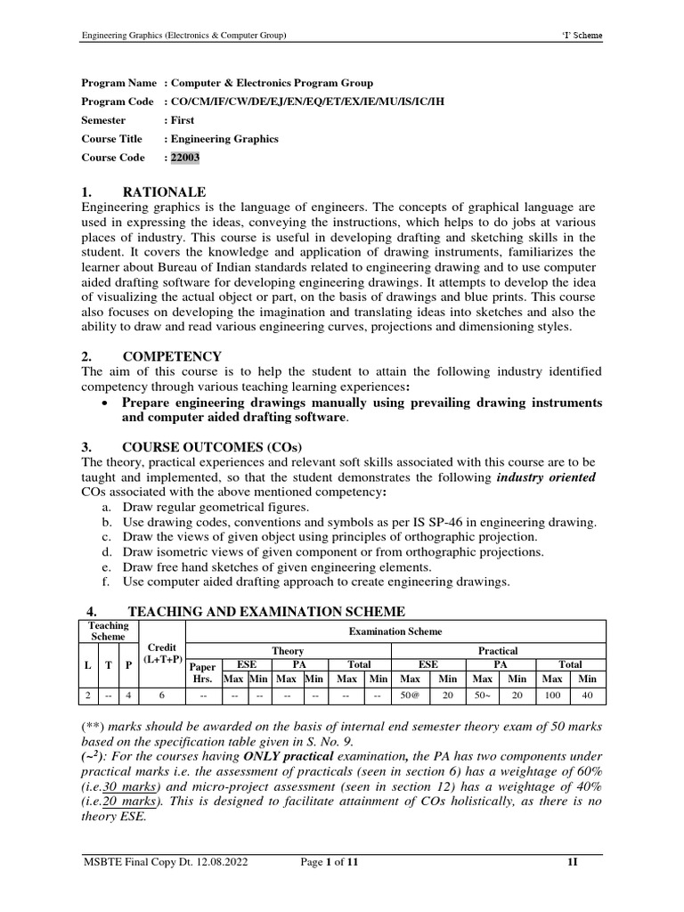 Engineering Graphics De Ej Ie Is Mu Co If Pdf Technical Drawing
