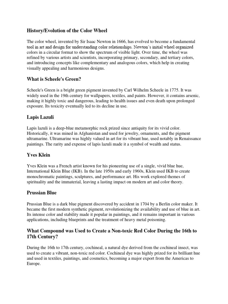 Color Theory Print | PDF | Color | Blue