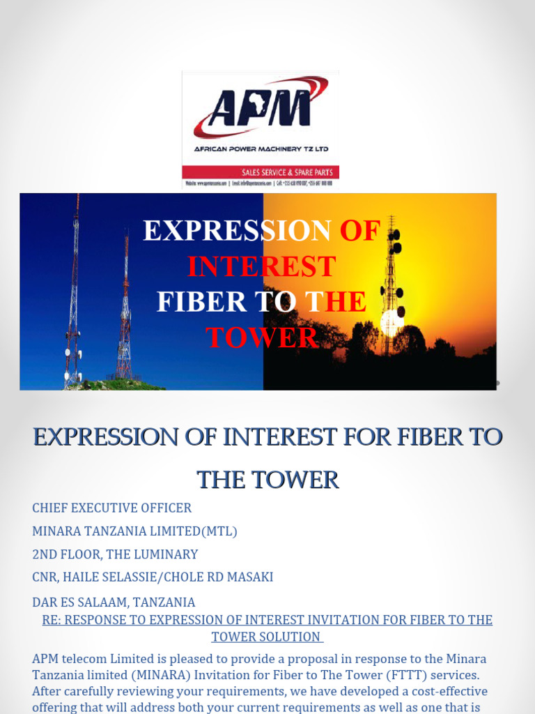 APM Telecom's Proposal for FTTT Services | PDF | Telecommunications ...