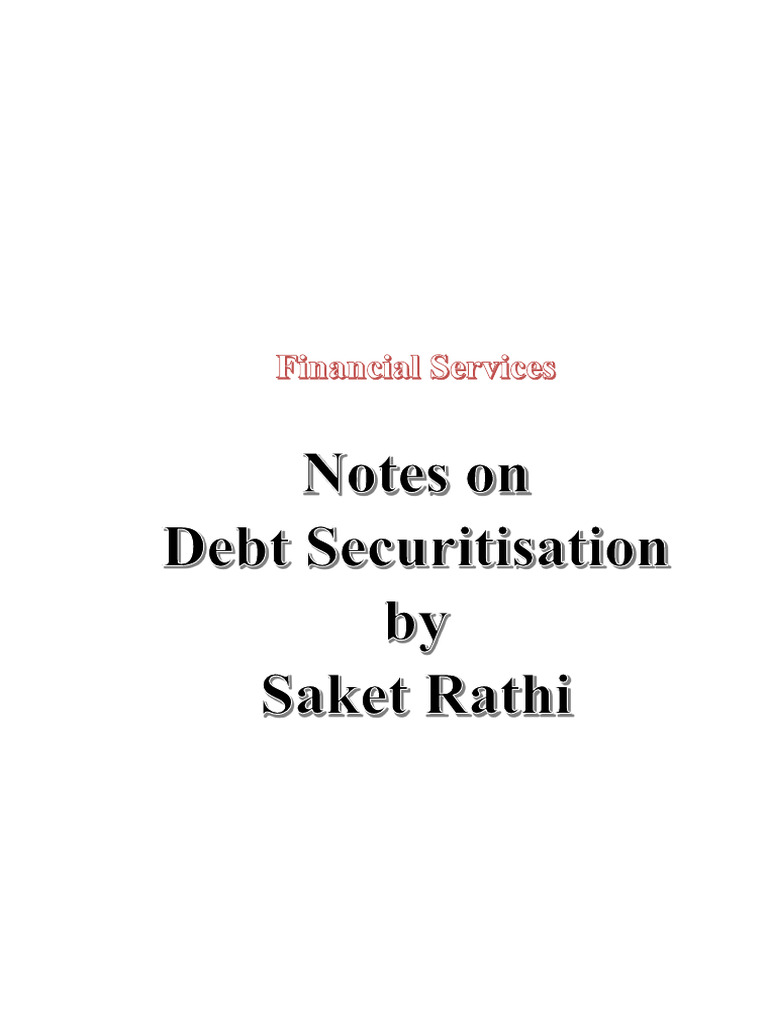 Understanding Debt Securitisation Process | PDF | Securitization ...