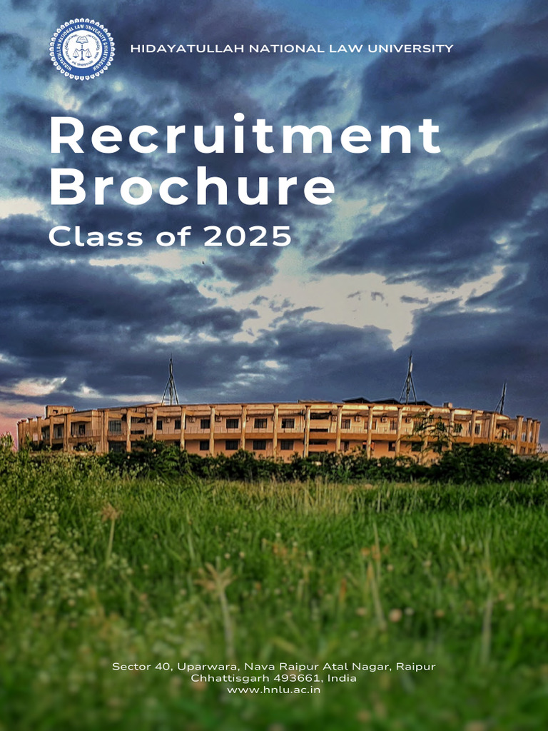 HNLU Recruitment Brochure 2025 | PDF | Career & Growth | Business