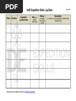 Gold DofE Skills Activity Log | PDF