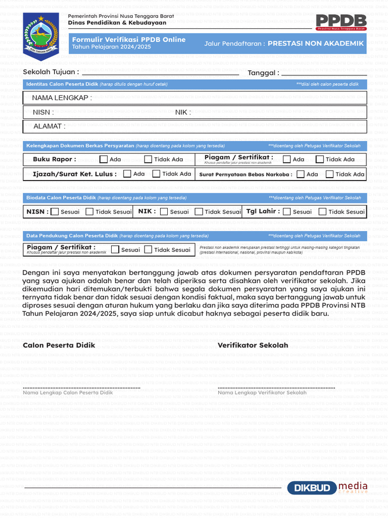 Checklist Non Akademik Pdf