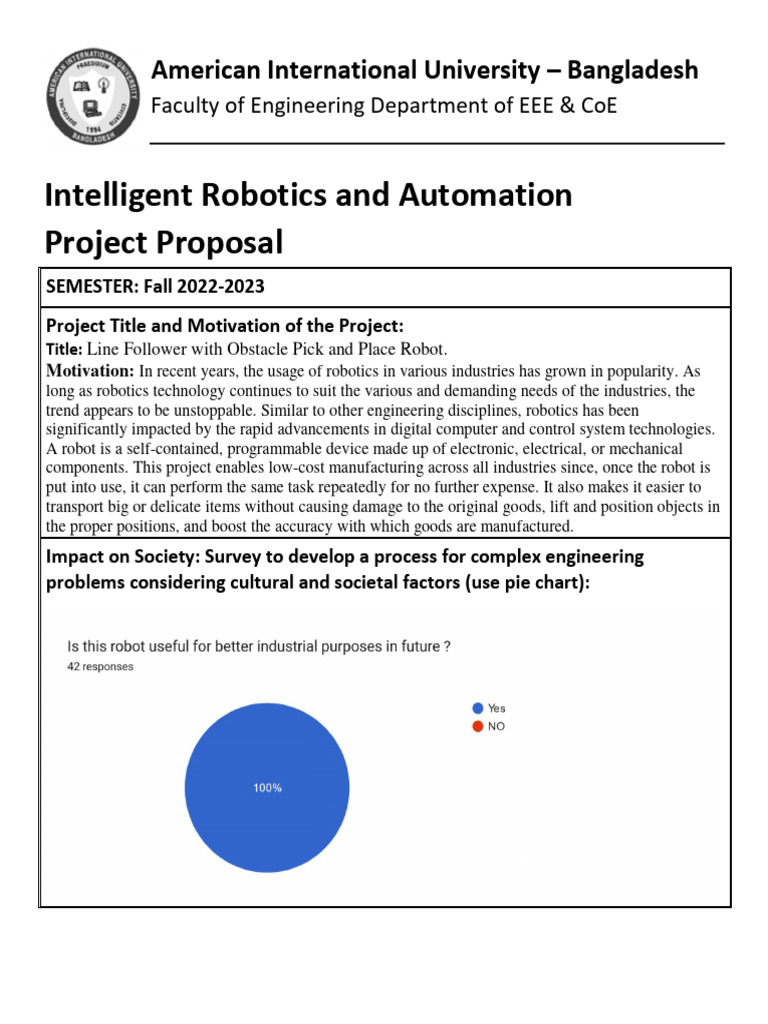 Project Proposal Form | PDF | Robotics | Robot