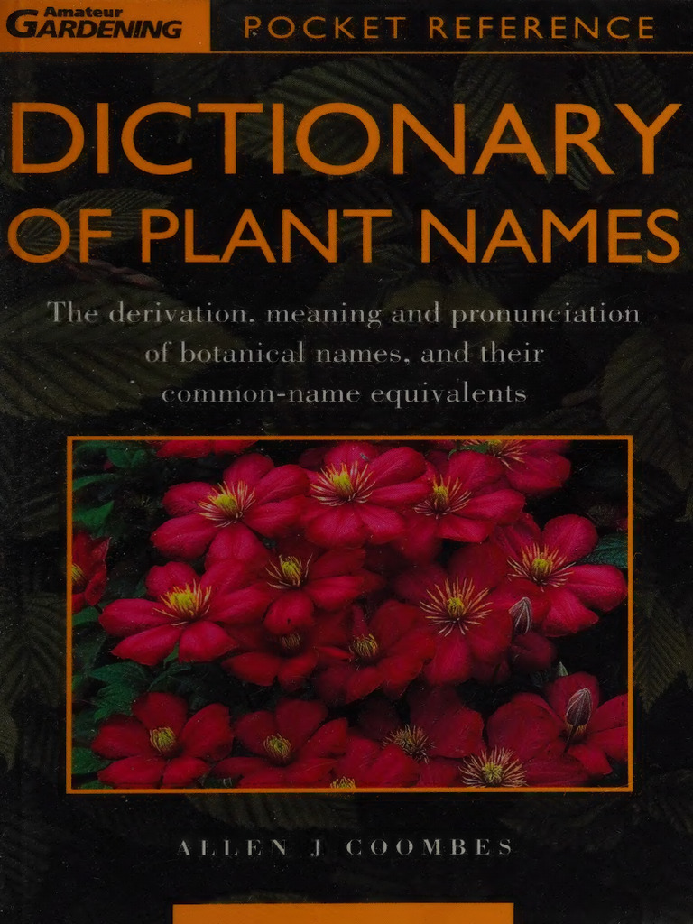 Dictionary of Plant Names - Coombes, Allen J - 1994 - London - Hamlyn ...