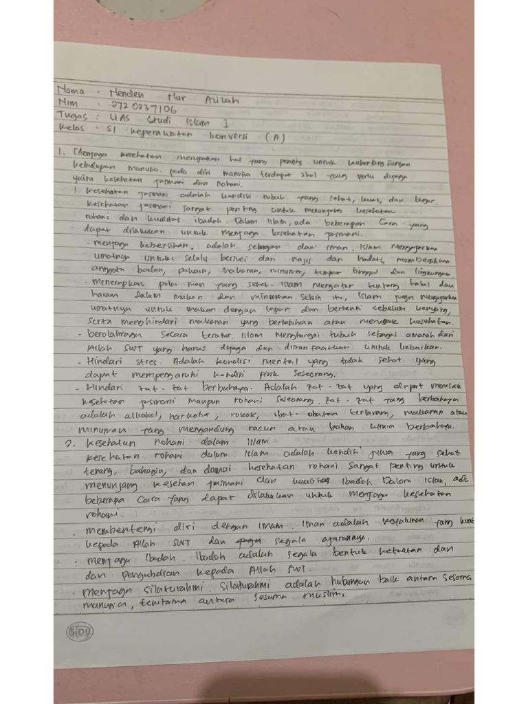 Nenden Nur Azizah-2720237106-UAS Studi Islam | PDF