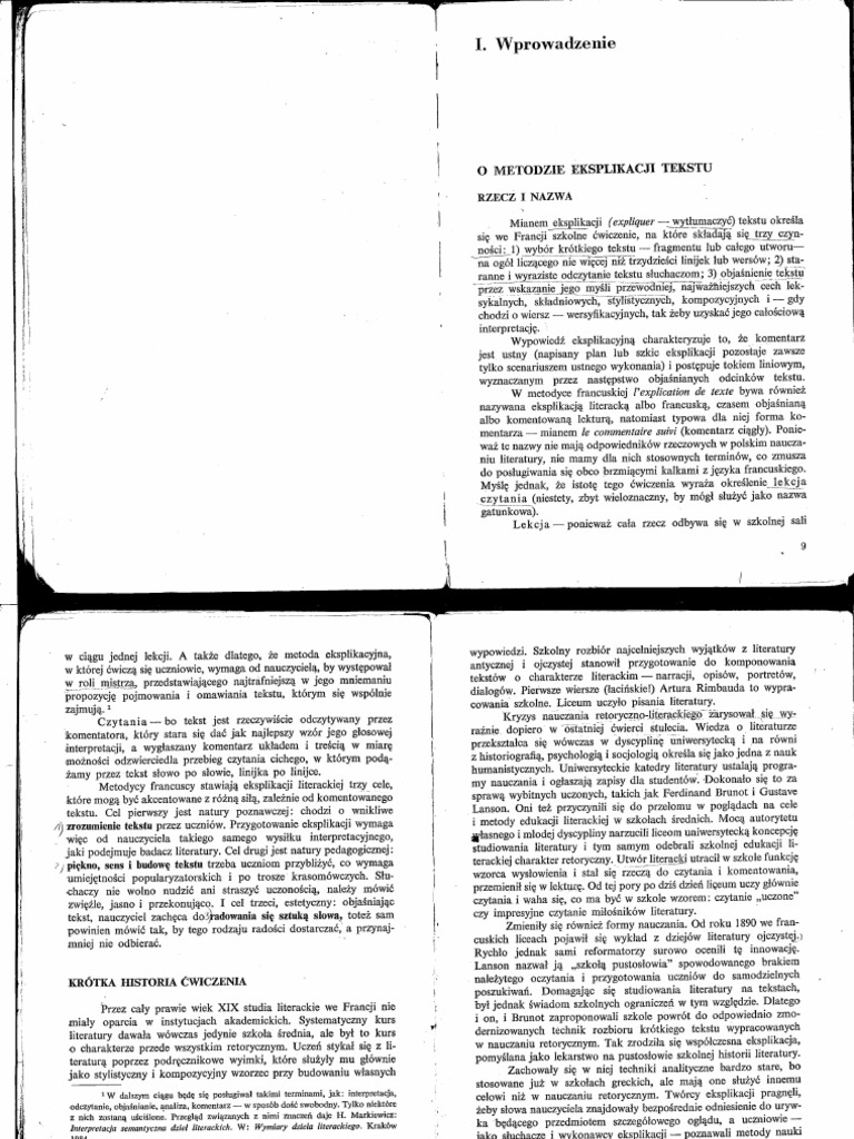 Labuda W. A. Eksplikacje Literackie | PDF