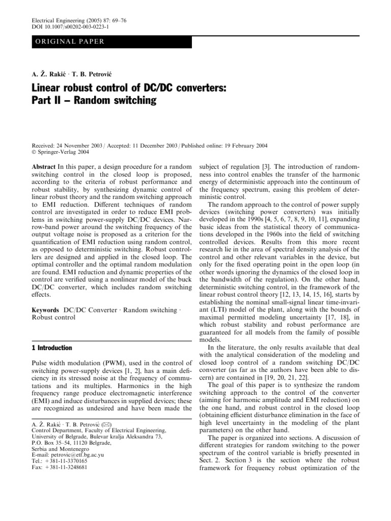 Art 3A10.1007 2Fs00202 003 0223 1 | PDF | Control Theory ...