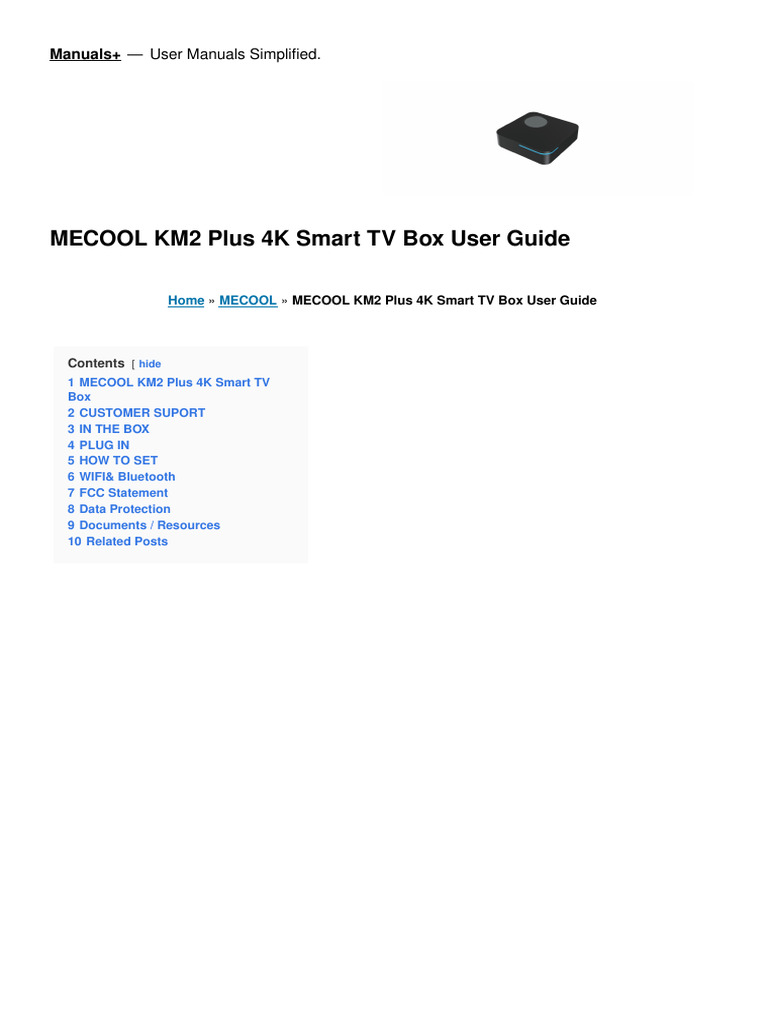 km2 Plus 4k Smart TV Box Manual | PDF | Radio | Electromagnetic ...