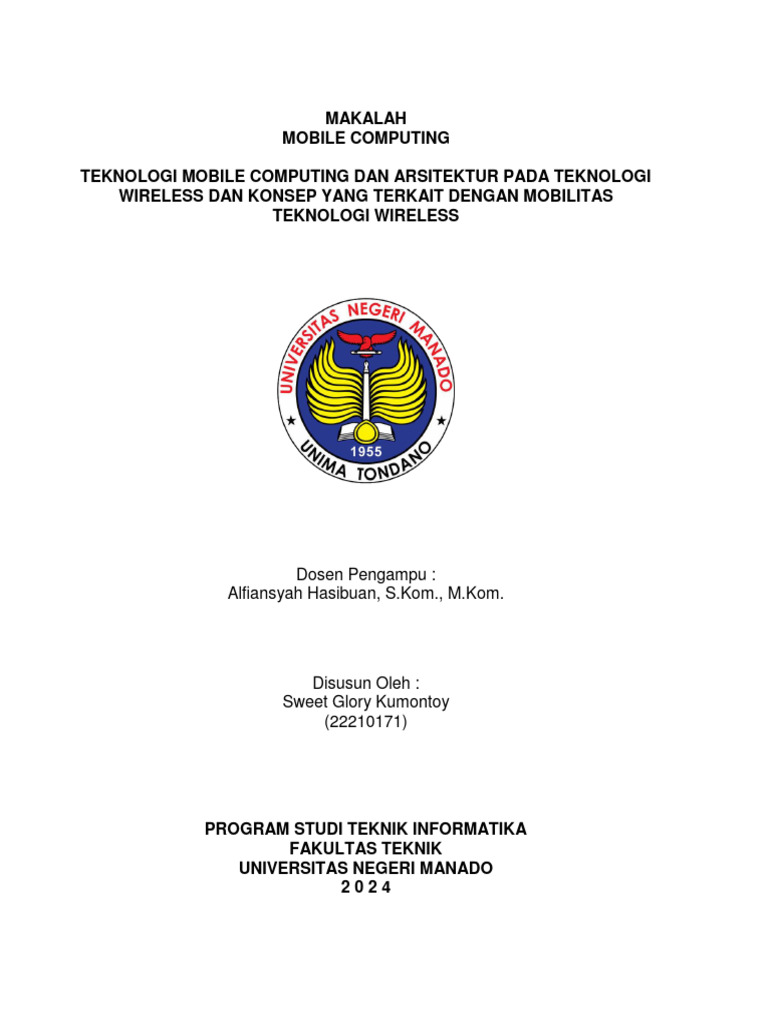 Makalah Mobile Computing - 1 - Tugas Personal | PDF