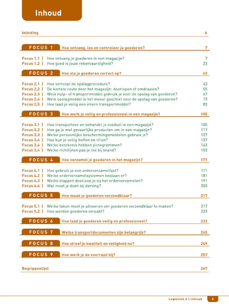 6 Logistiek Ingevuld Focus 1-2-3 | PDF