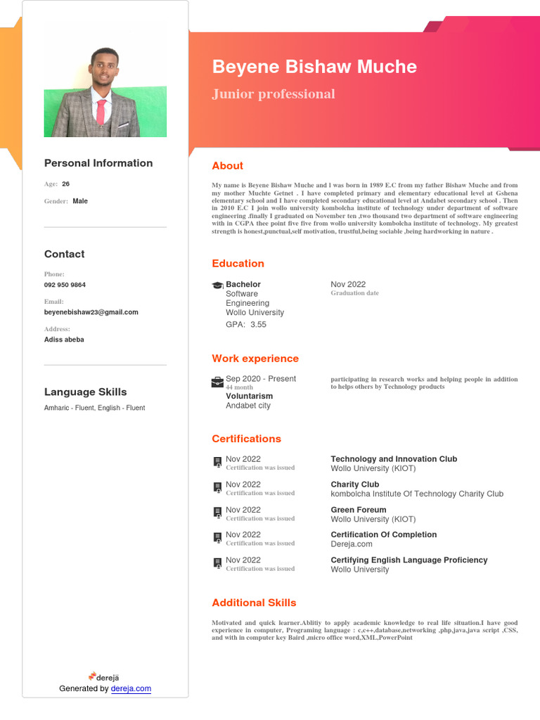 my_cv (1) | PDF | Computing