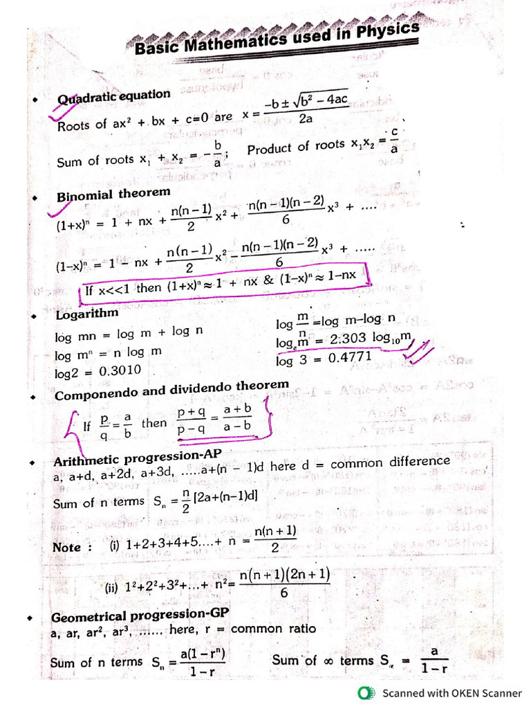 CH 1&2 (Basic Mathematical Tools and Units Amd Dimensions) | PDF