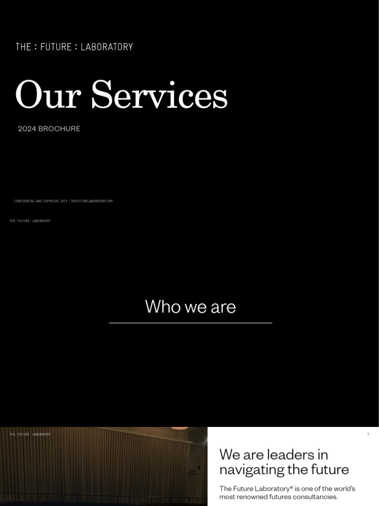 The Future Laboratory - 2024 Services Brochure | PDF | Brand | Innovation