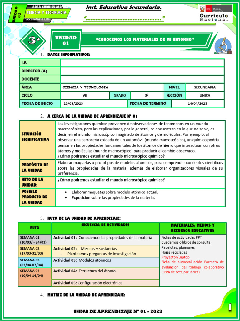 Cyt Unidad 1 Cyt - 2022 | PDF | Aprendizaje | Importar