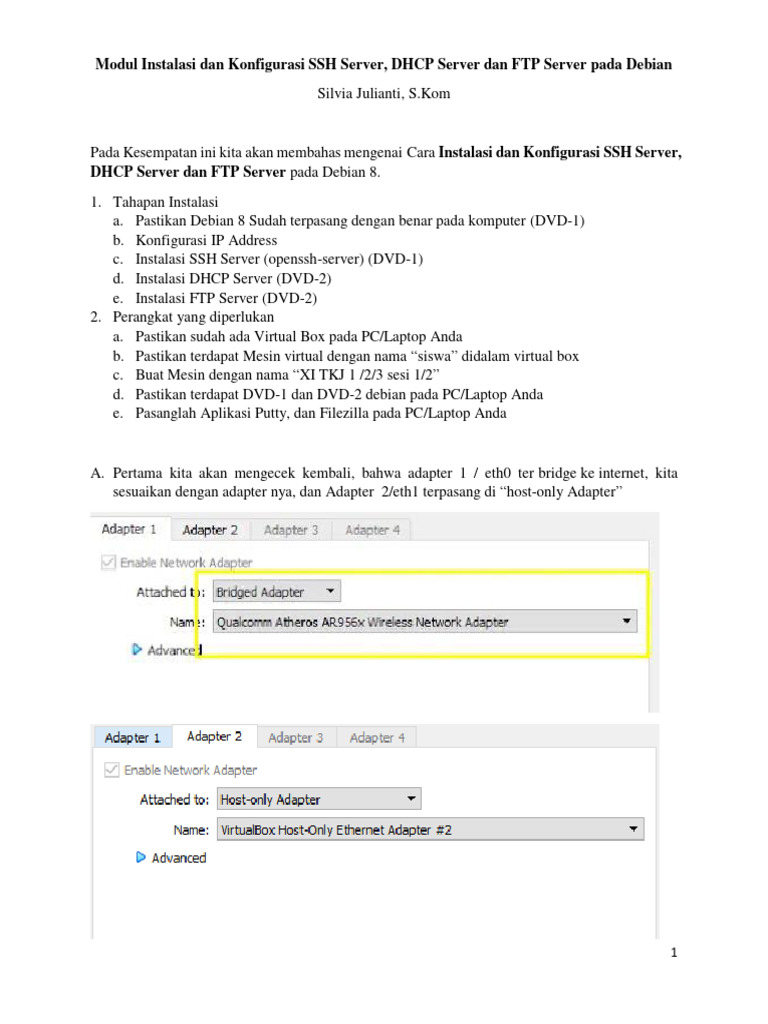 Script Singkat Instalasi Dan Konfigurasi SSH Server - DHCP - FTP Pada Debian (Remote Server ...