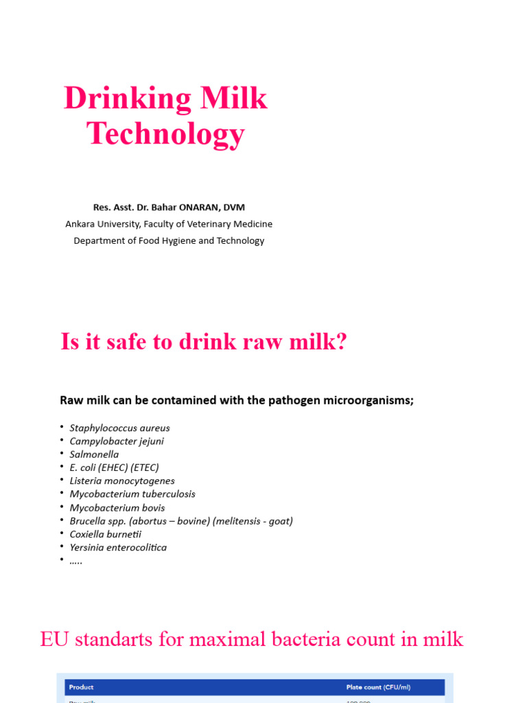 Drinking Milk Technology | PDF