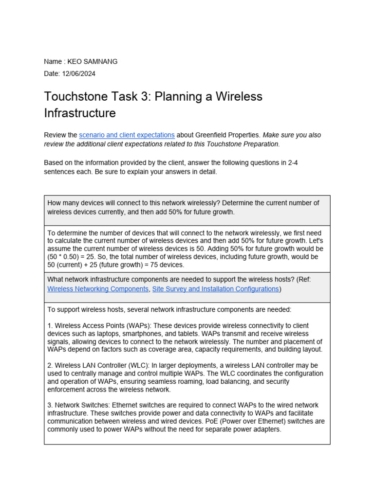 Wireless Infrastructure Planning Guide | PDF | Computer Network ...