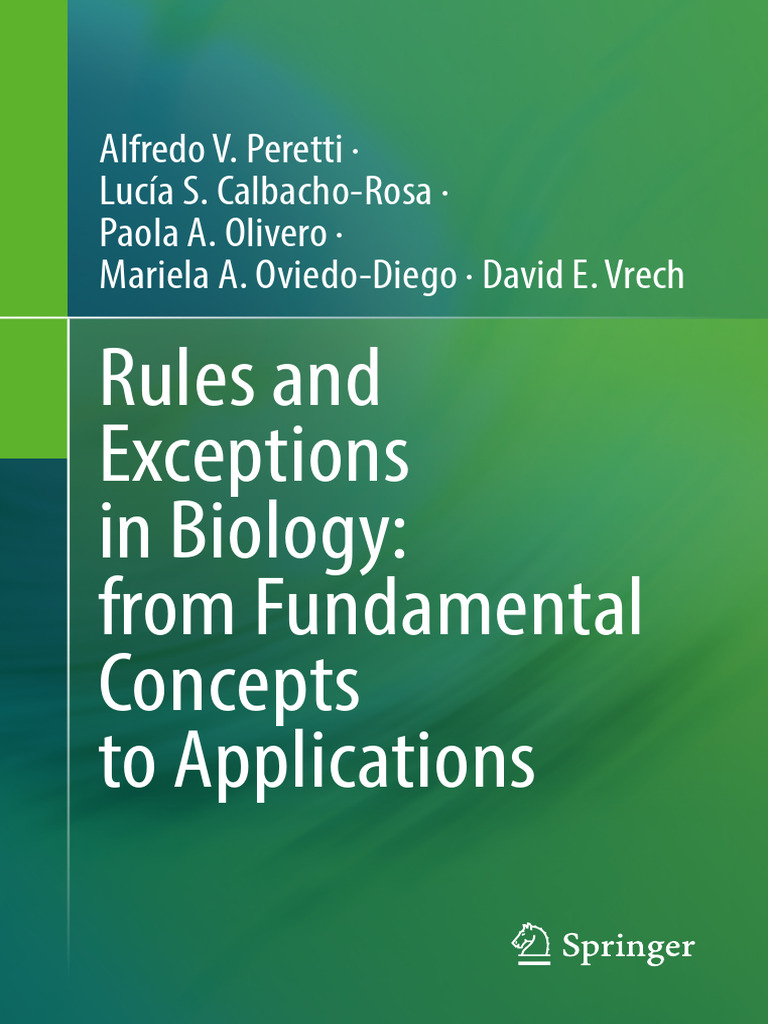 Rules and Exceptions in Biology From Fundamental Concepts to ...