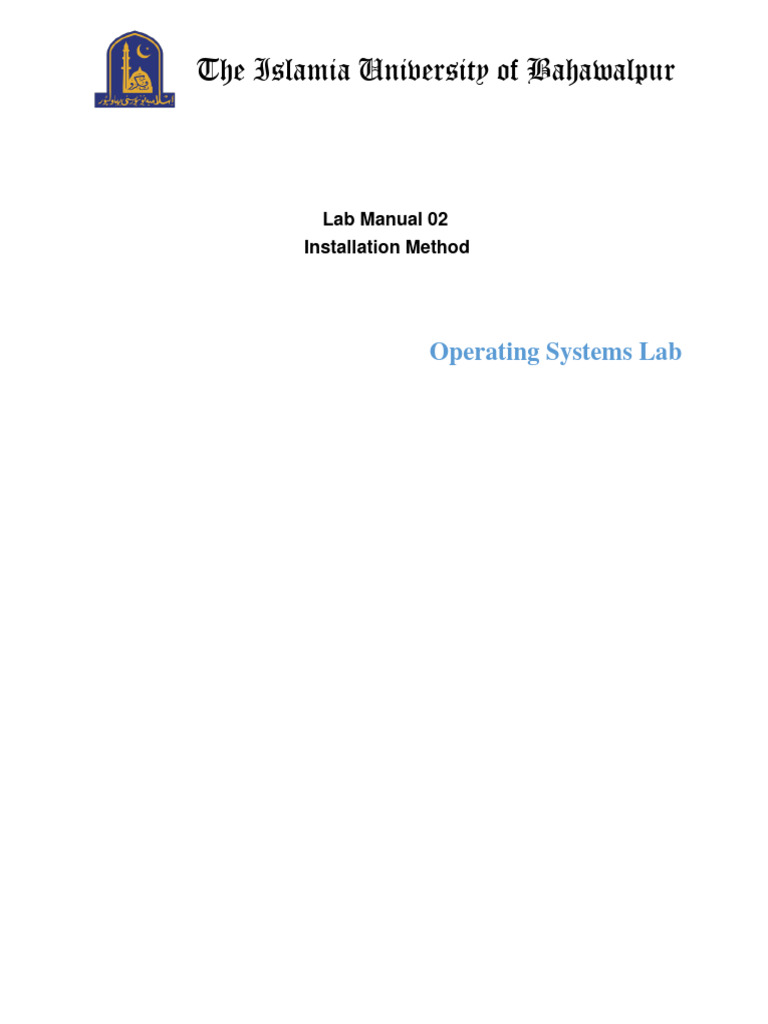 LAB 02 | PDF | Installation (Computer Programs) | Operating System