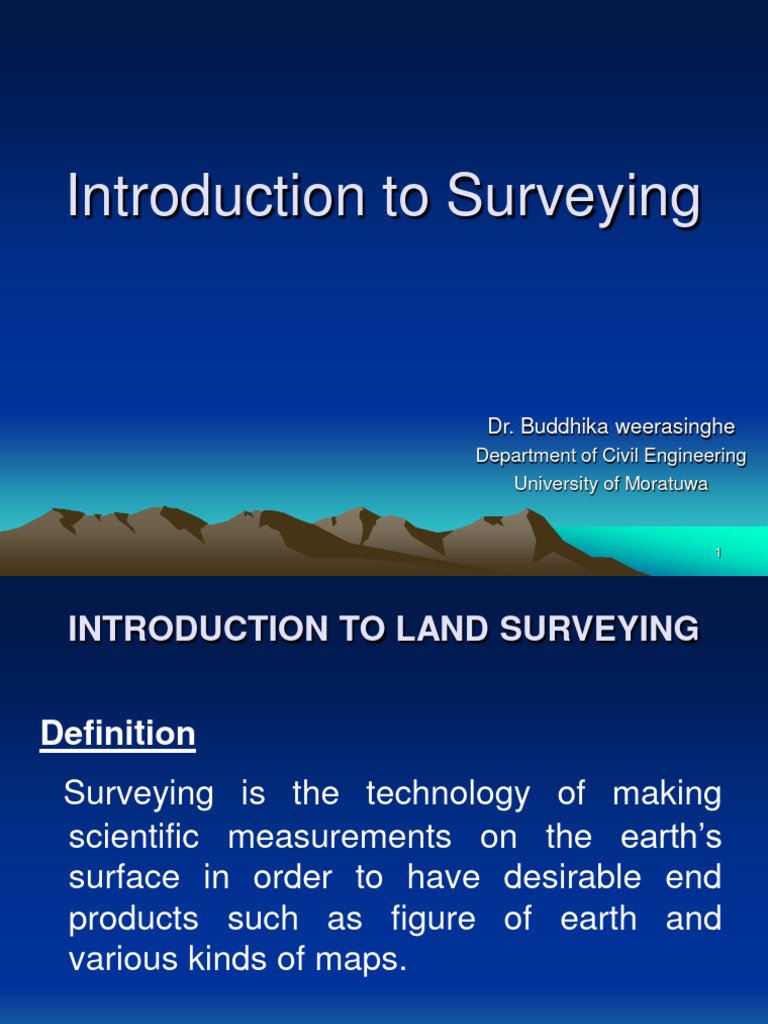 Introduction to Land Surveying Basics | PDF | Surveying | Accuracy And ...
