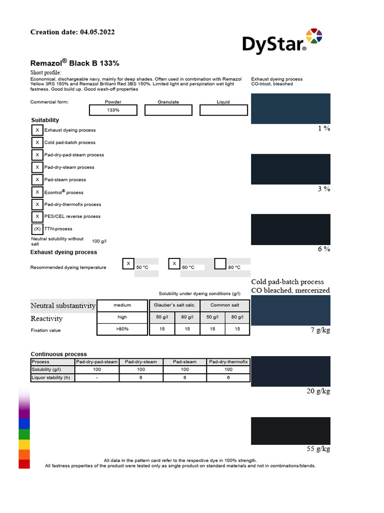 Black B 133% | PDF | Dye | Chemical Substances