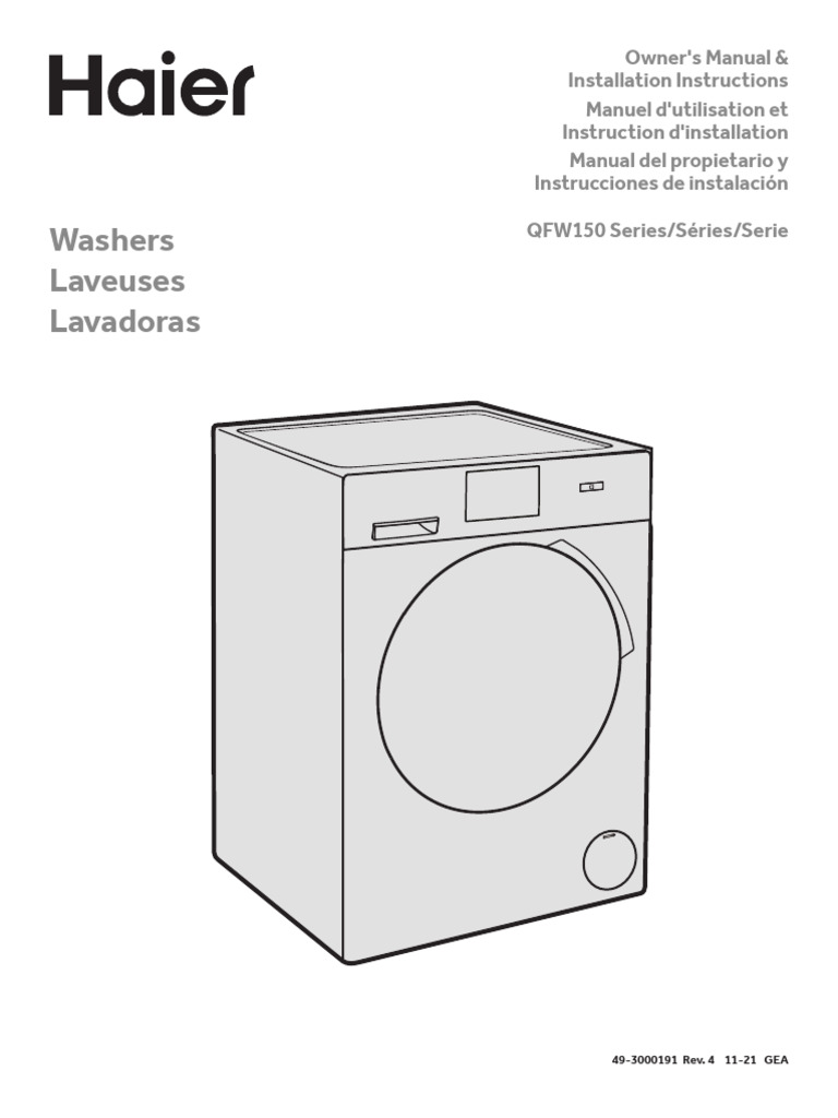 Haier Washer | PDF | Washing Machine