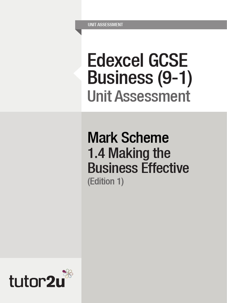 Unit 1.4 Mark Scheme | PDF | Banks | Information