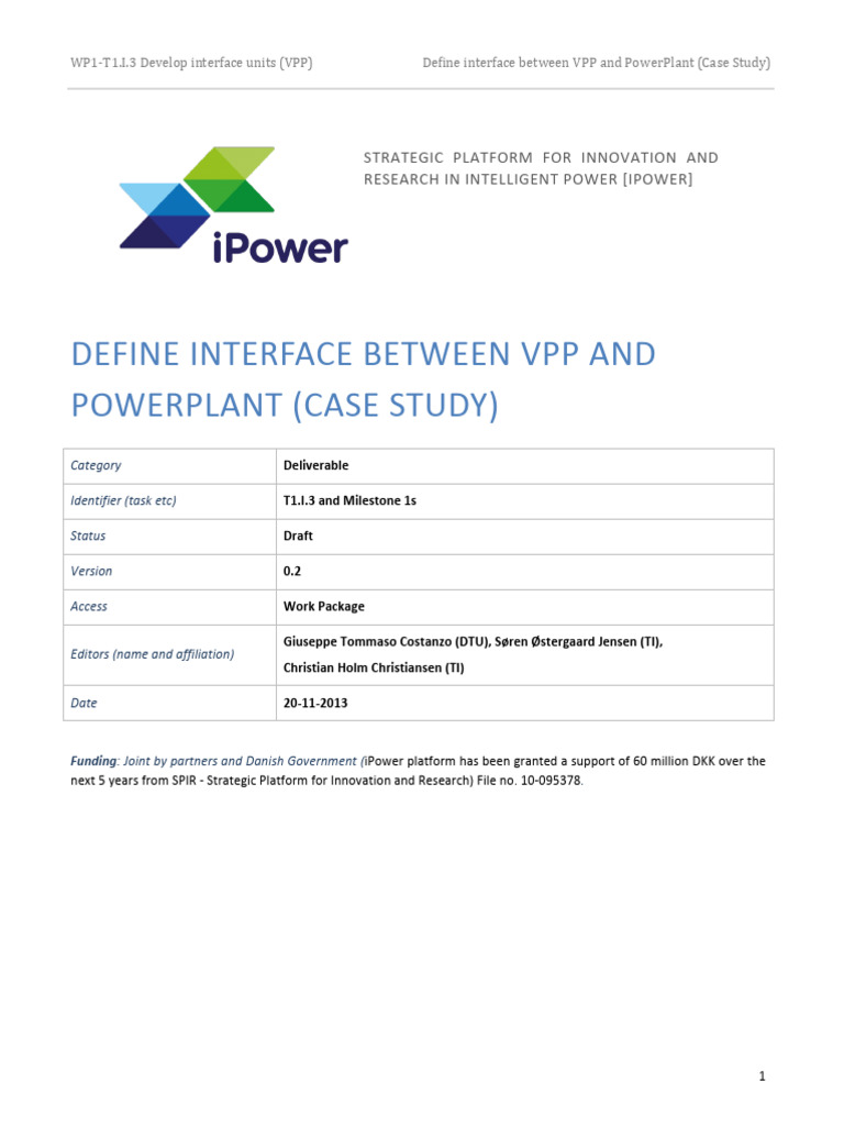 Define Interface Between VPP and Powerplant | PDF | User Interface | Consumption (Economics)