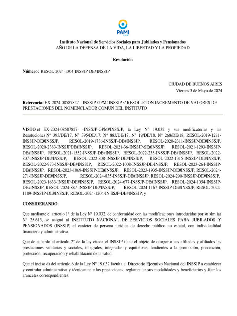 RESOL-2024-1304-INSSJP-bol 6-5-24 - Incremento aranceles abr-mayo ...