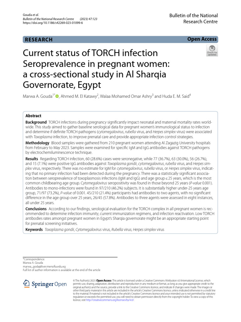 TORCH Infection | PDF | Serology | Infection