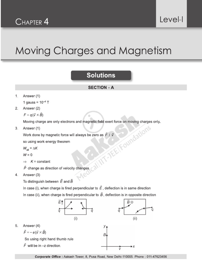 CLS MED 24 25 XII Phy Package 2 Level 1 Chapter 4 | PDF