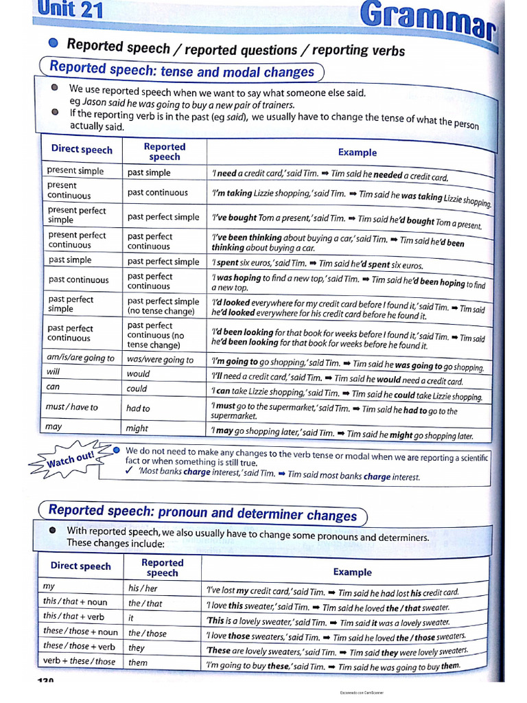 B2 Fce U13 - Reported Speech | PDF