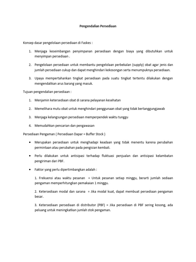 P14a - Pengendalian Persediaan | PDF