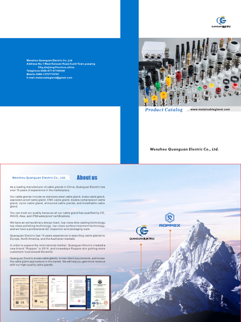 Cable Gland Catalogue | PDF