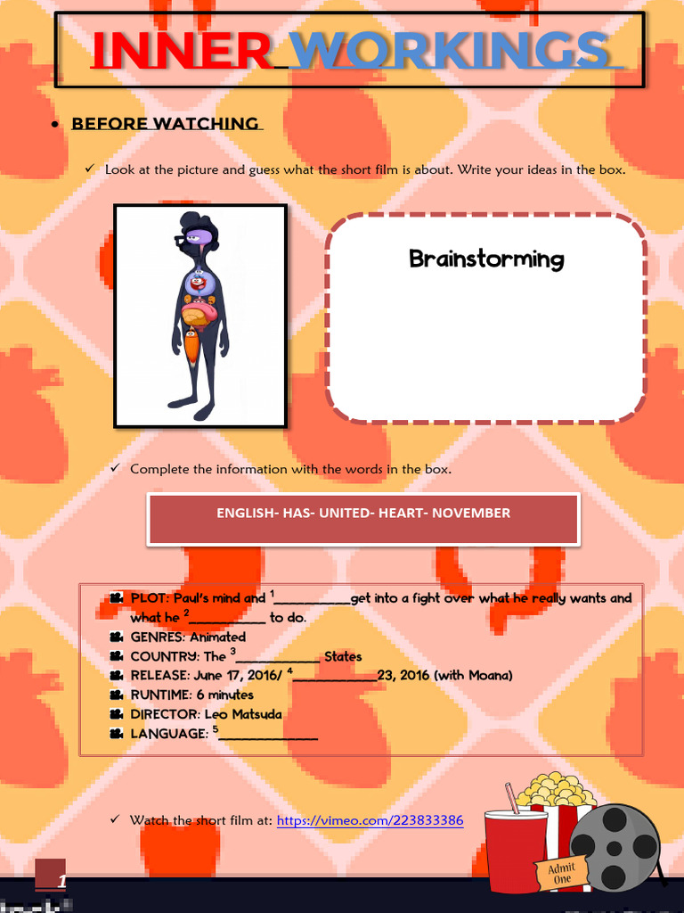 Inner Workings Worksheet Activities | PDF