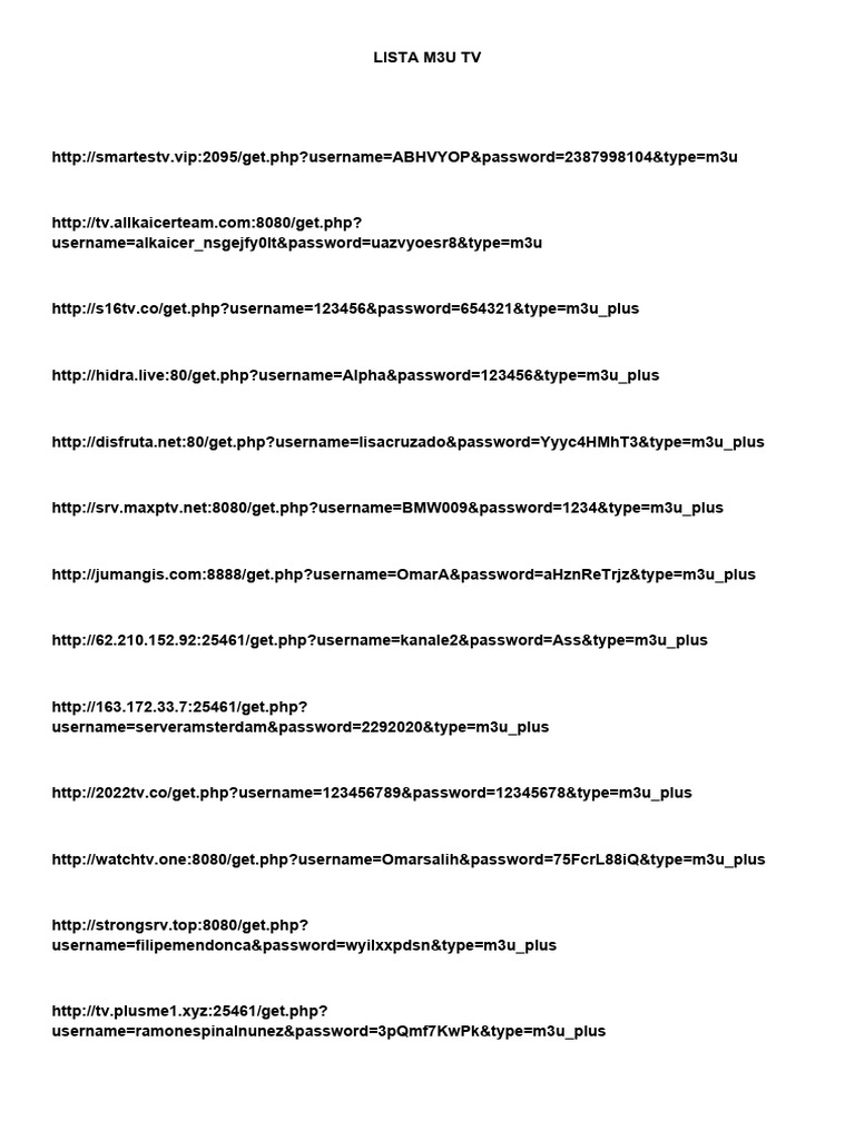 Lista M3u TV | PDF | Computers | Technology & Engineering