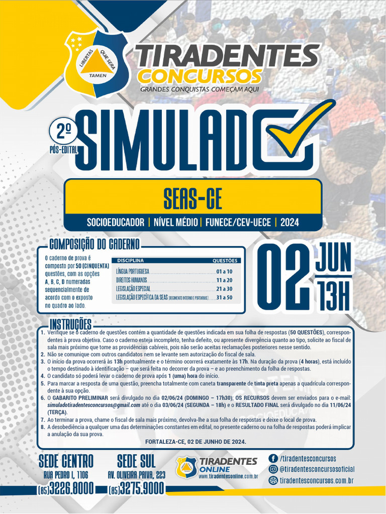 60ec56d25336fecaae9629ae Doc 04 06 2024 14 46 23 02 06 24 2 Simulado Seas P S Edital | PDF ...
