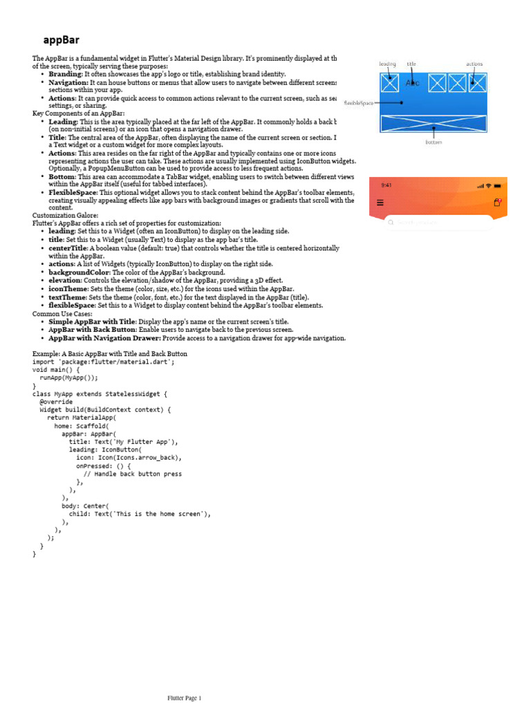 App Bar | PDF | Icon (Computing) | Button (Computing)