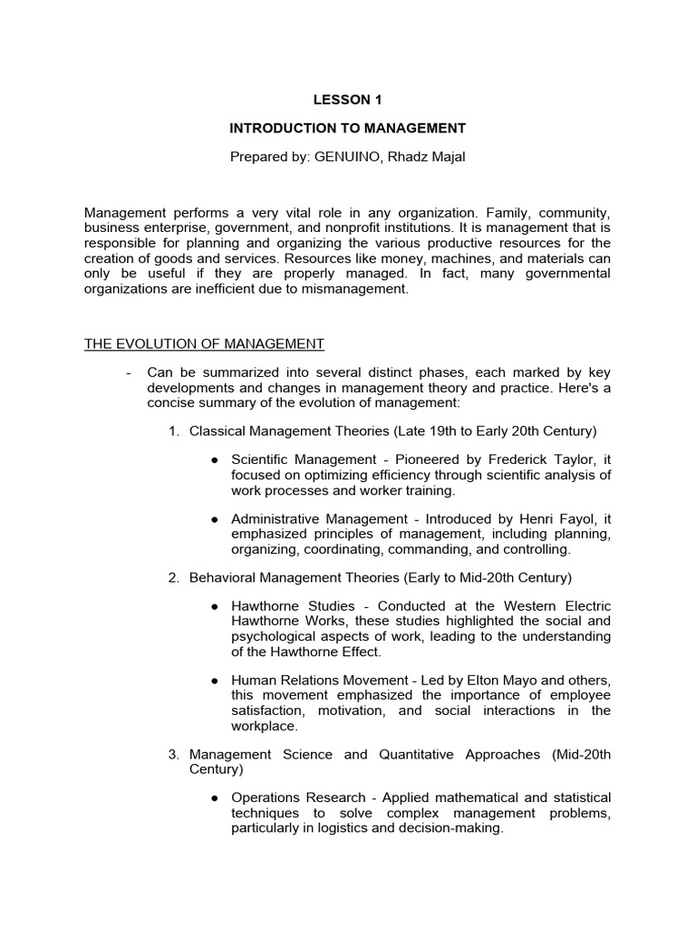 Introduction of Business Management | PDF | Goal | Leadership