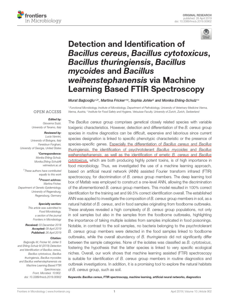 ARTICLE 71 (Difficult) | PDF | Bacillus | Foodborne Illness