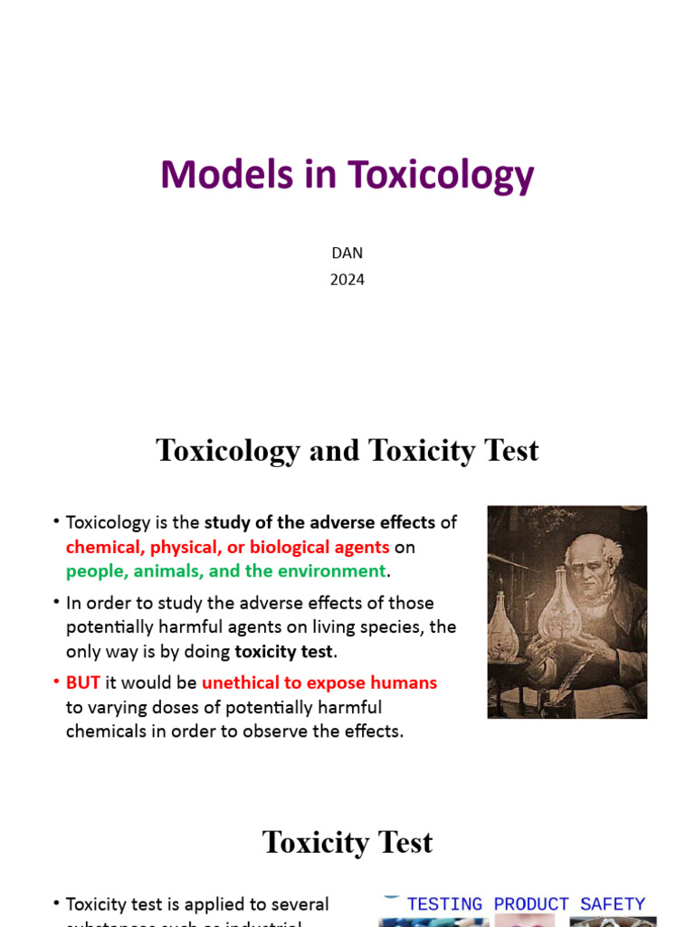 1 Models in Toxicology - 4 Juni 2024 | PDF | Toxicology | In Vitro