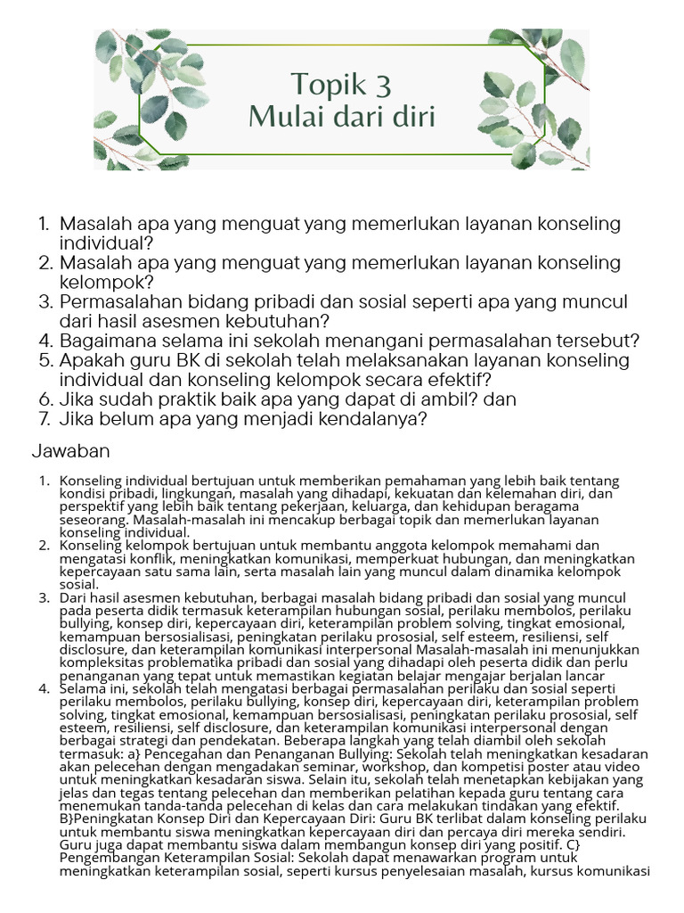 Kurnia Dwisila Adi P - Mulai Dari Diri Topik 3 | PDF | Karier & Perkembangan | Pengembangan Diri