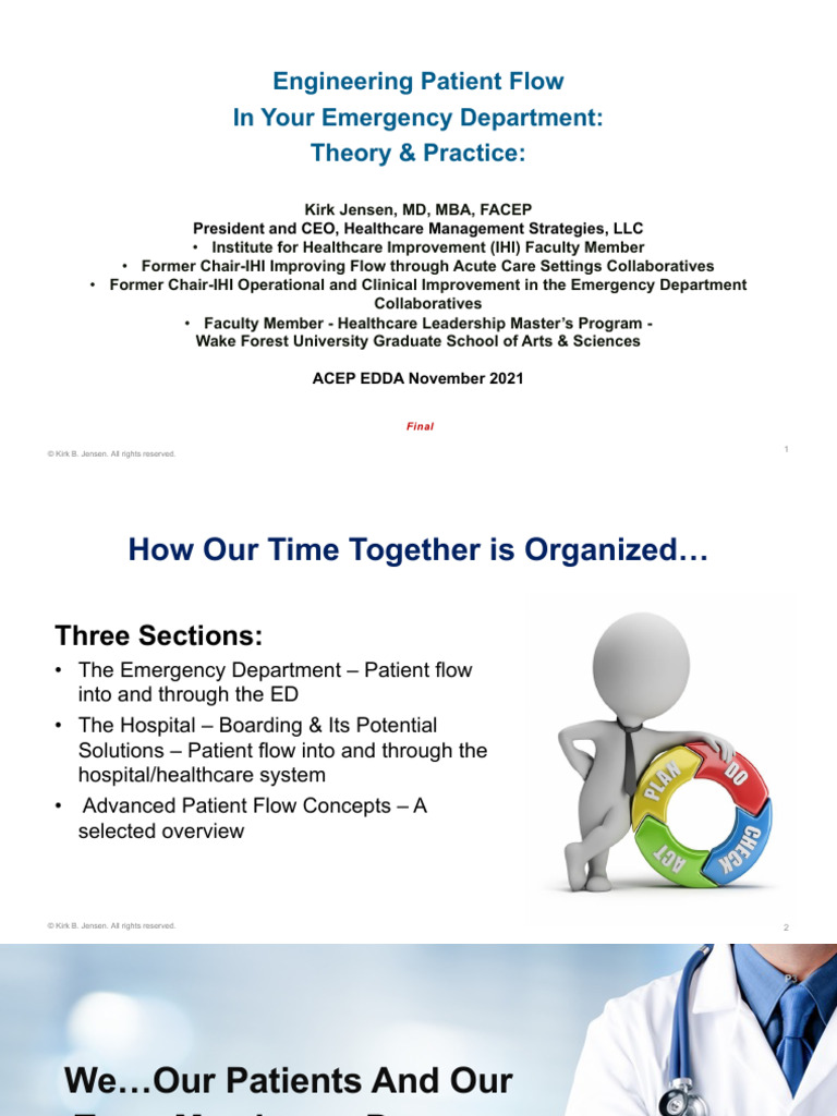 Engineering Patient Flow i and II Theory Metrics and Application Kirk ...