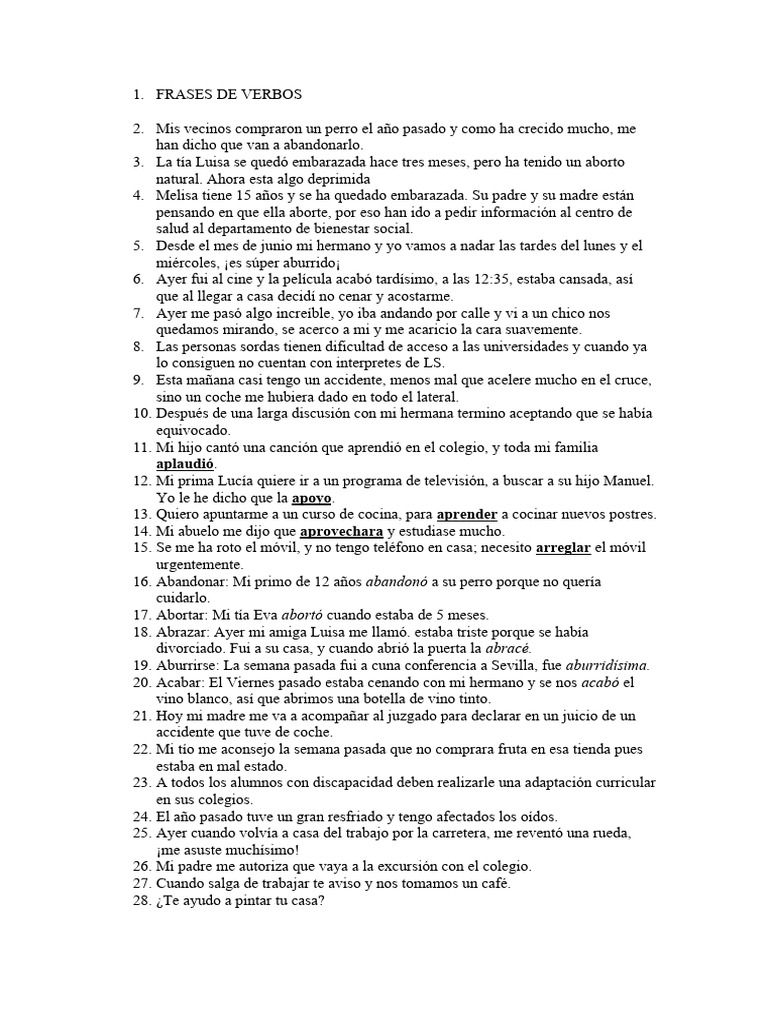 Frases De Verbos Pdf