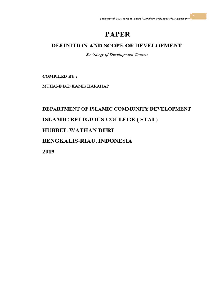 DEFINITION AND SCOPE OF DEVELOPMENT | Download Free PDF | Modernization ...