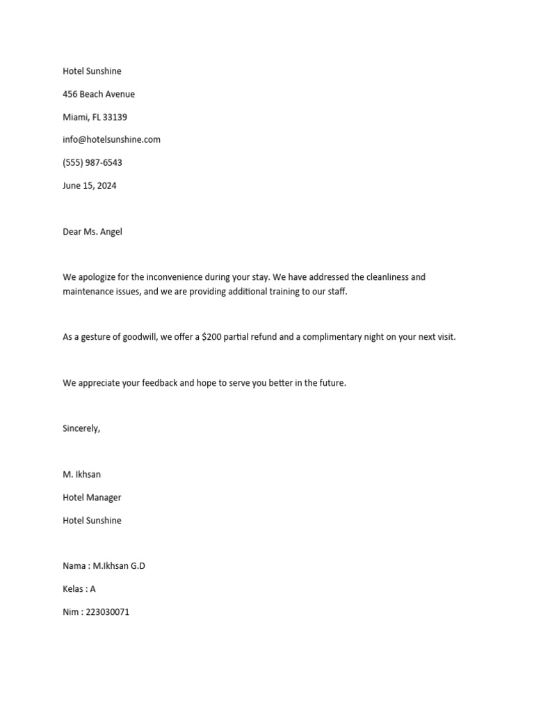 Apology & Compensation Offer | PDF