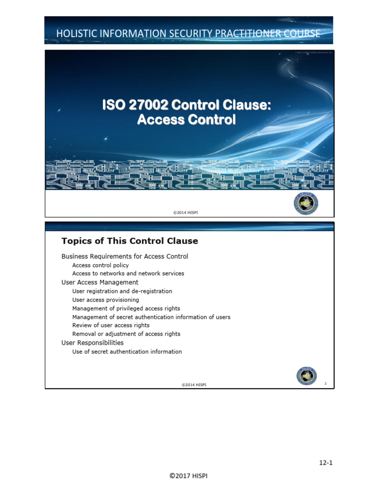 12 Access Control | Download Free PDF | Information Security | Password