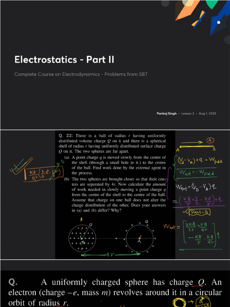 Electrostatics Part II With Anno | PDF